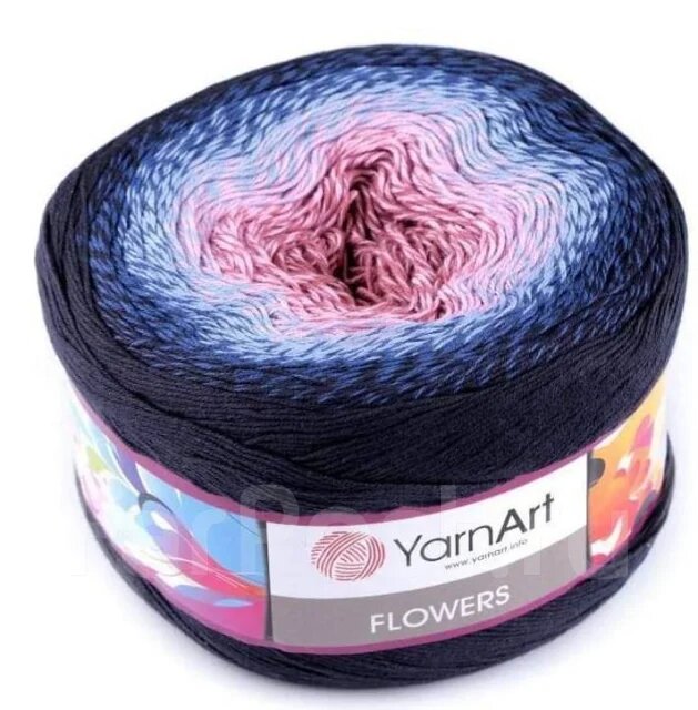Пряжа для вязания Yarnart Flowers, цвет 273, моток 250г, 1000м, 1шт/упак