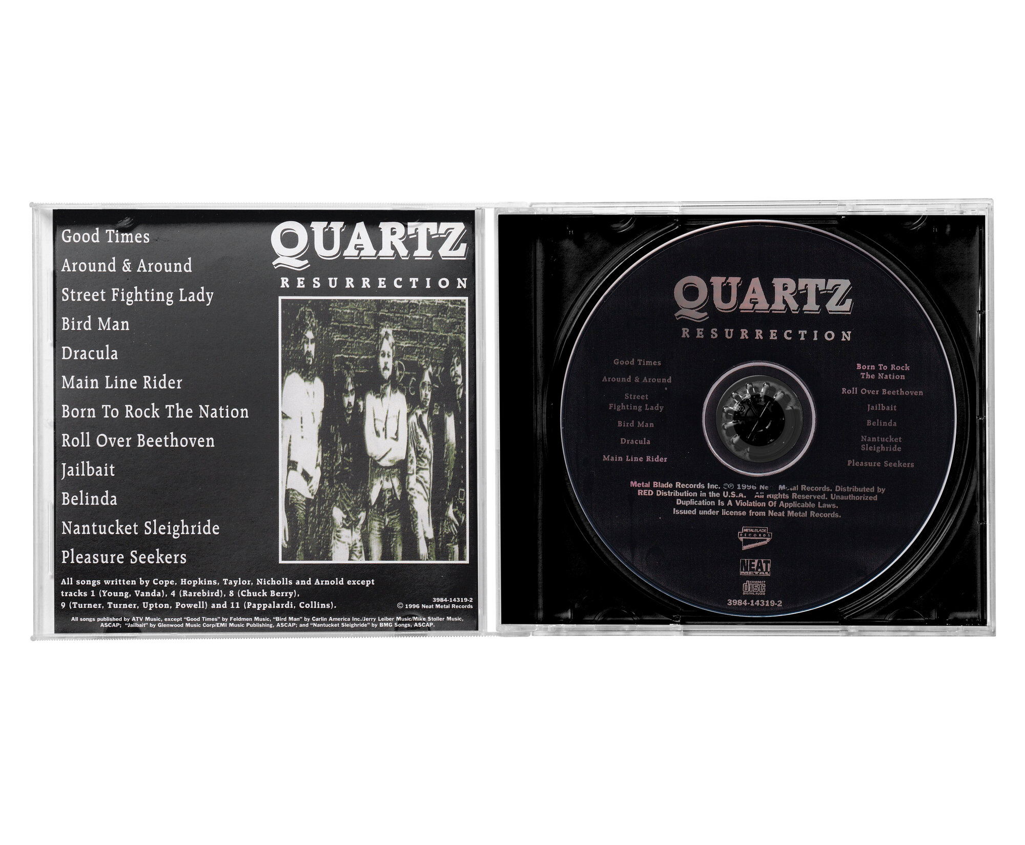 Quartz - Resurrection, 1996, 4-page, CD-Аудио — фото 1
