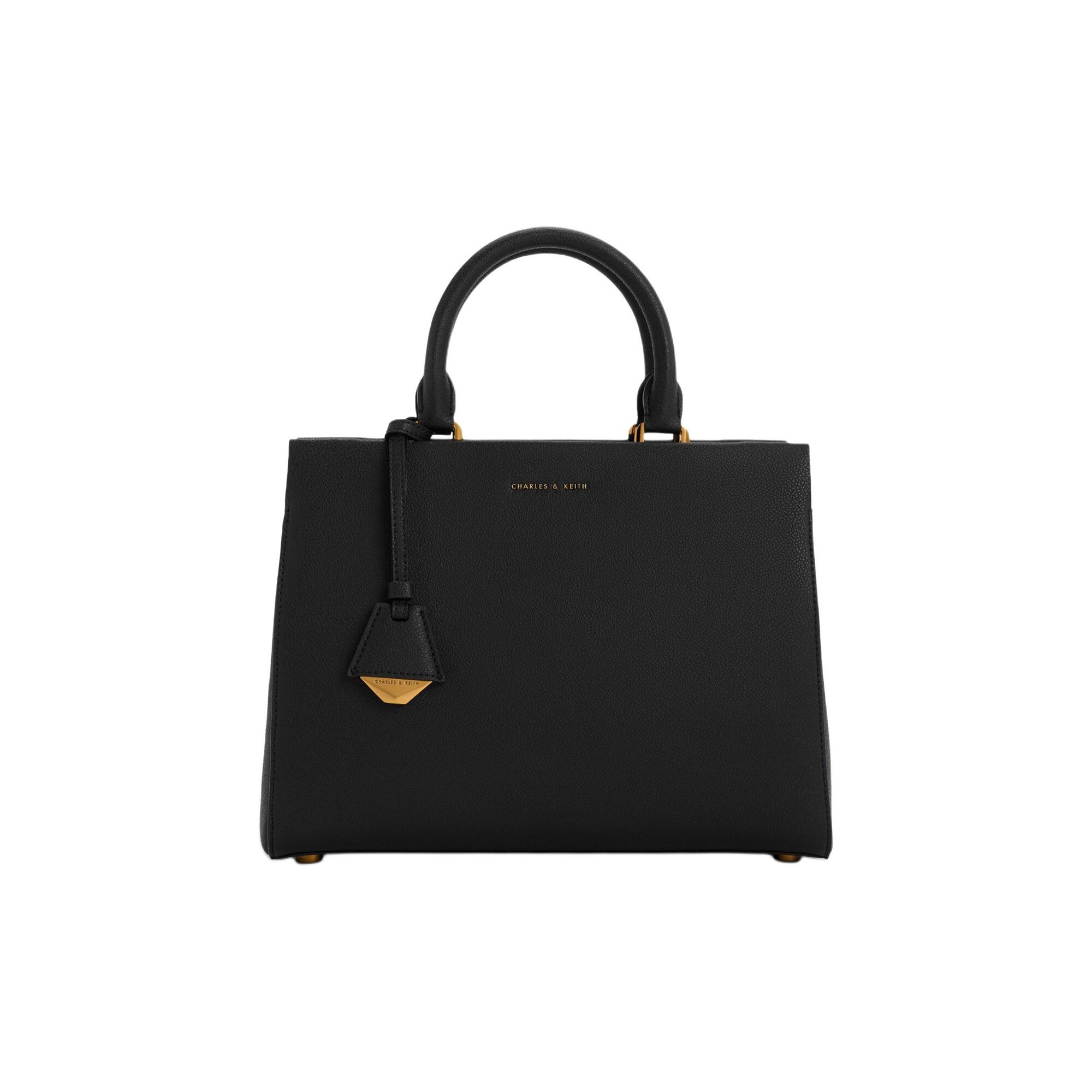 Сумка CHARLES & KEITH, фактура матовая, черный — фото 1