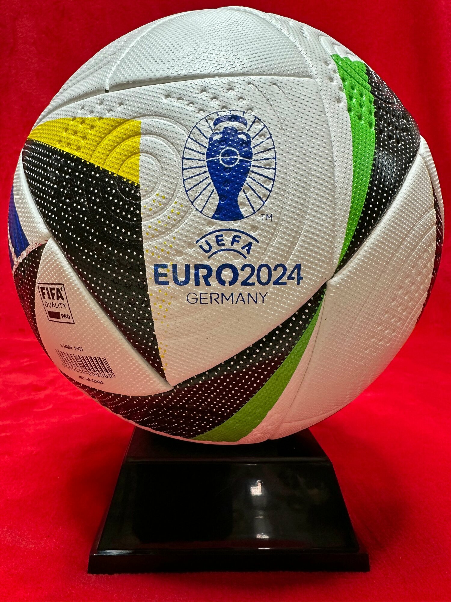 Футбольный мяч UEFA Euro 2024, размер 5, белый/зелёный, бутиловый