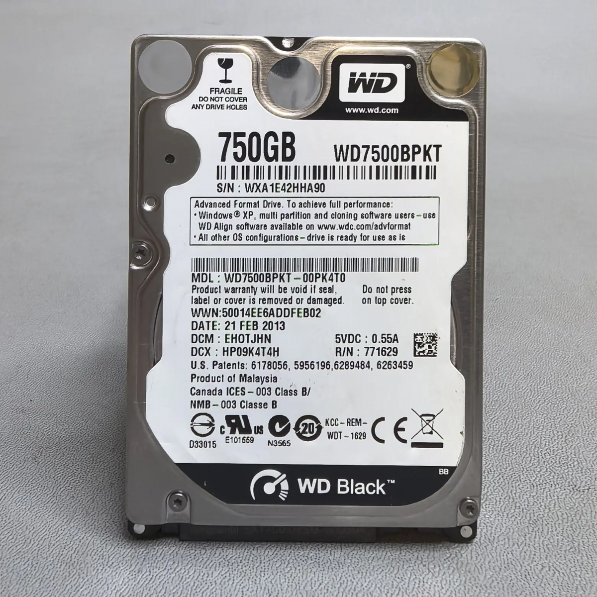 Жесткий Диск Western Digital WD7500BPKT 750Gb (A90)