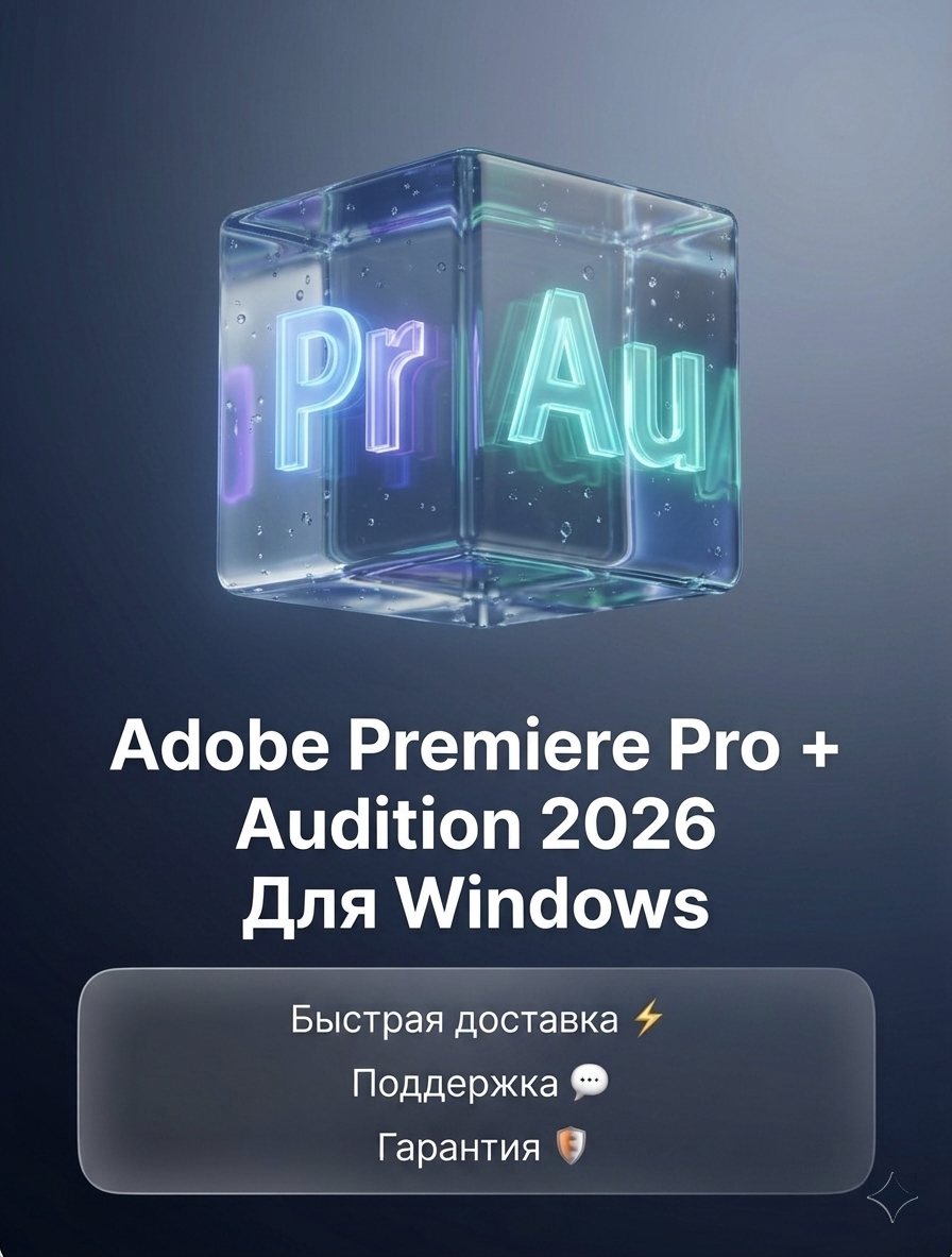 Adobe Premiere Pro 2026 + Adobe Audition 2026 для Windows | Профессиональный видеомонтаж и обработка звука