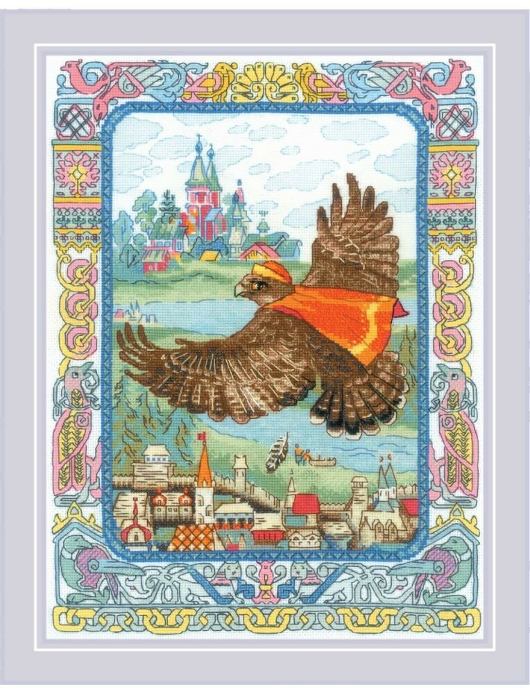 Вышивка Частичная, "Финист - Ясный сокол" 14 Aida Риолис (Россия) арт. 2316