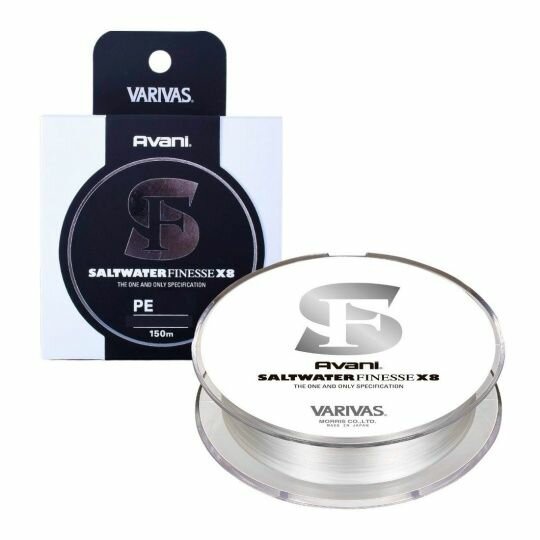 Плетеный шнур VARIVAS AVANI SALTWATER FINESSE X8 PE 150m White #0.2 5.6lb 2.54kg