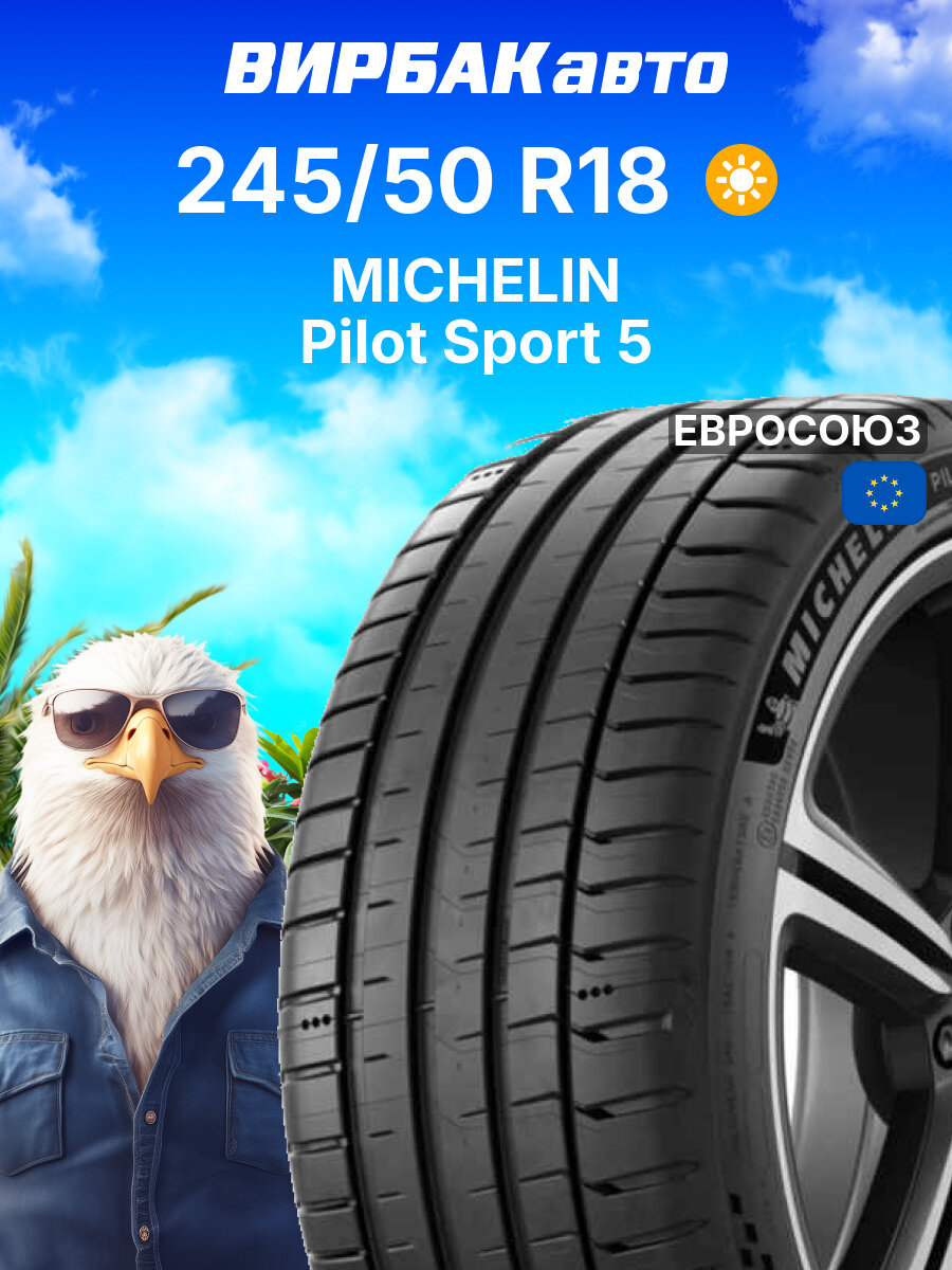 Летние шины MICHELIN Pilot Sport 5 245/50 R18 104Y, летняя автомобильная резина