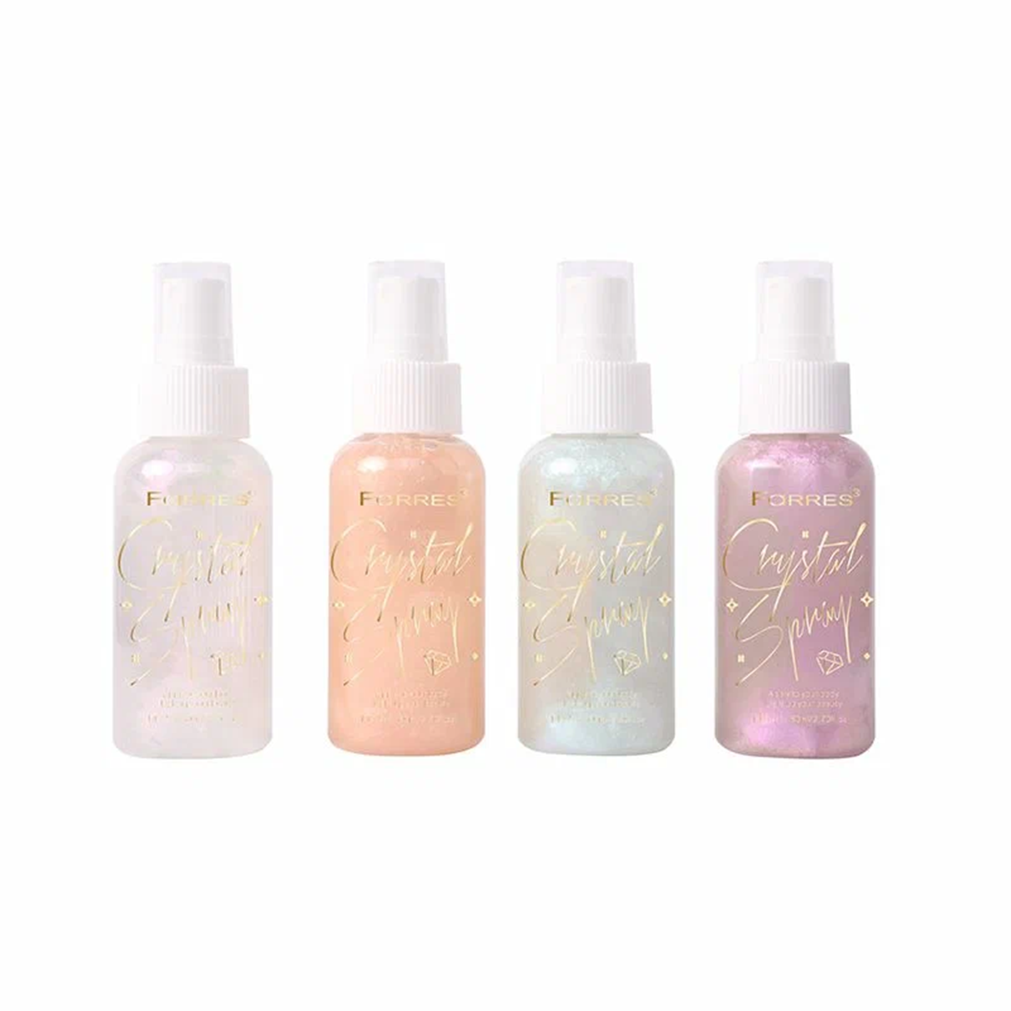 Спрей для тела Farres cosmetics с шиммером 9010 MIX, увлажняющий, 50 мл, 4 шт