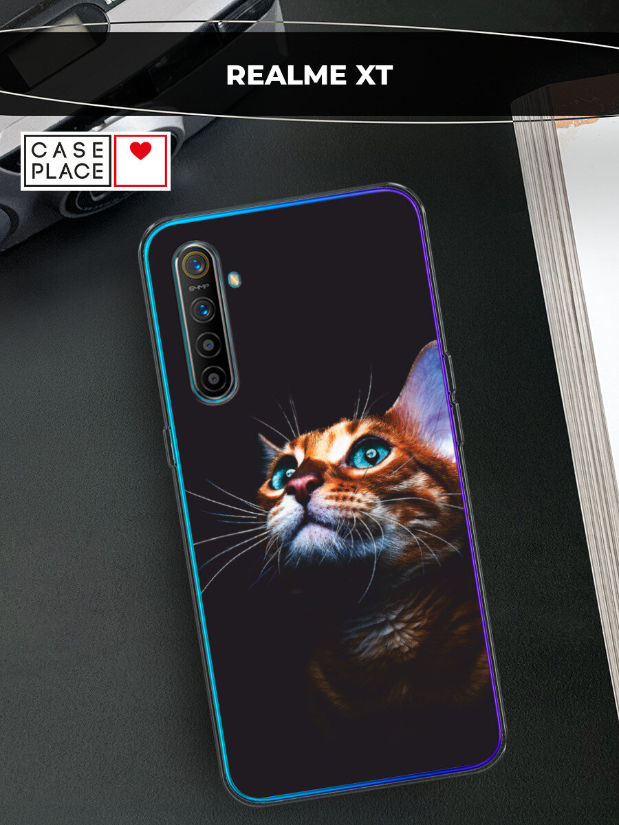 Чехол на Realme XT / Реалми XT с принтом Мечтательный кот