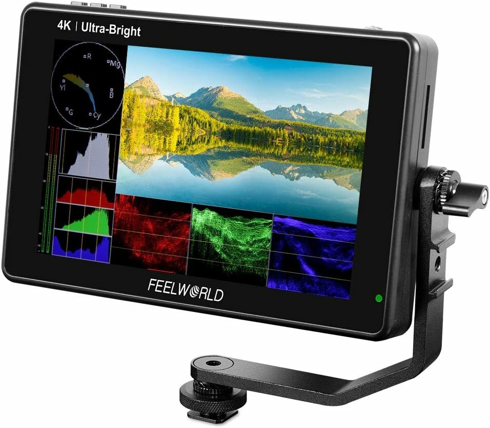 Полевой монитор для камер FEELWORLD LUT7 PRO, 7-дюймовый, сверхъяркий, 2200 нит, DSLR, 3D LUT, сенсорный экран, HDR