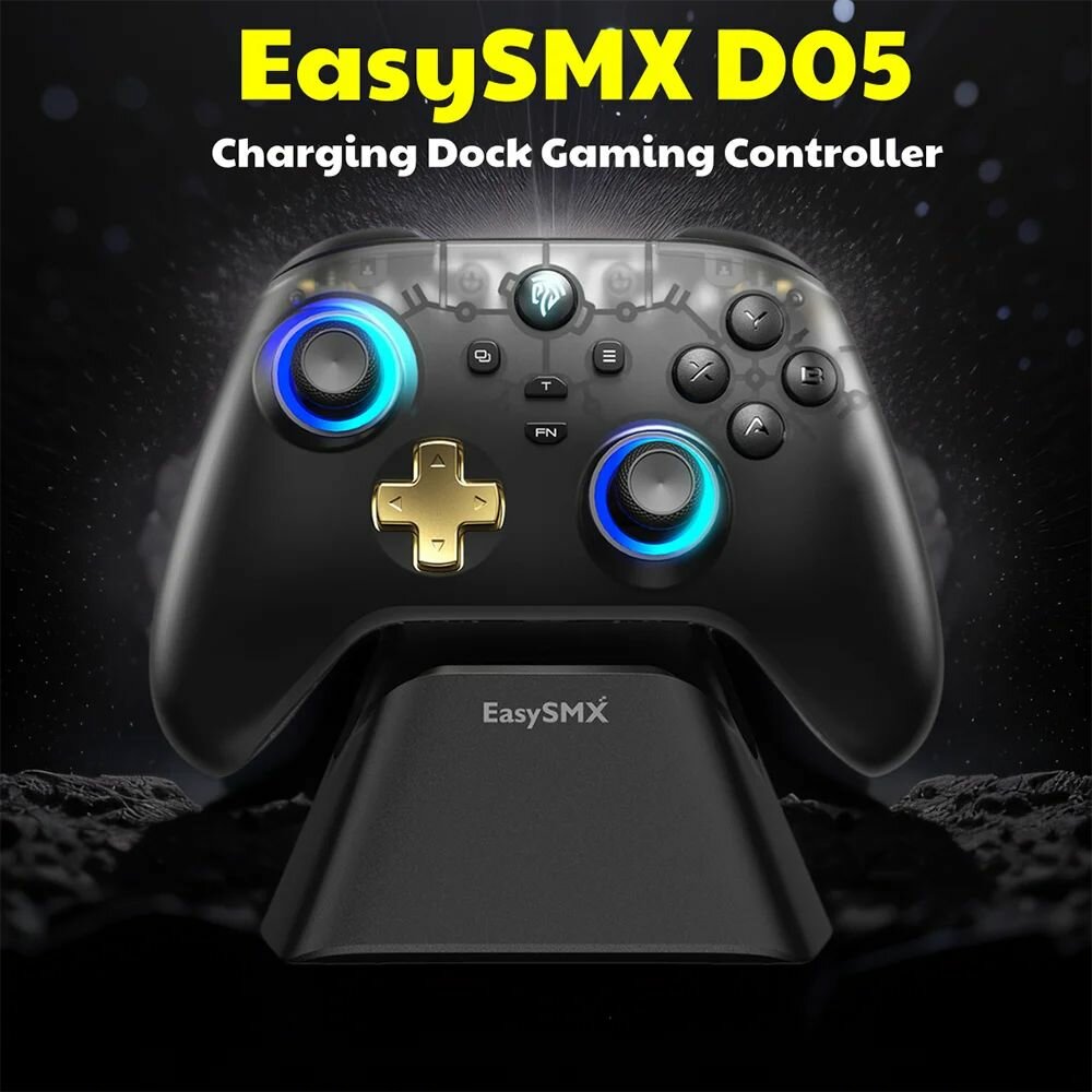 EasySMX D05 Зарядная док-станция Геймпад Беспроводной контроллер Джойстик с эффектом Холла