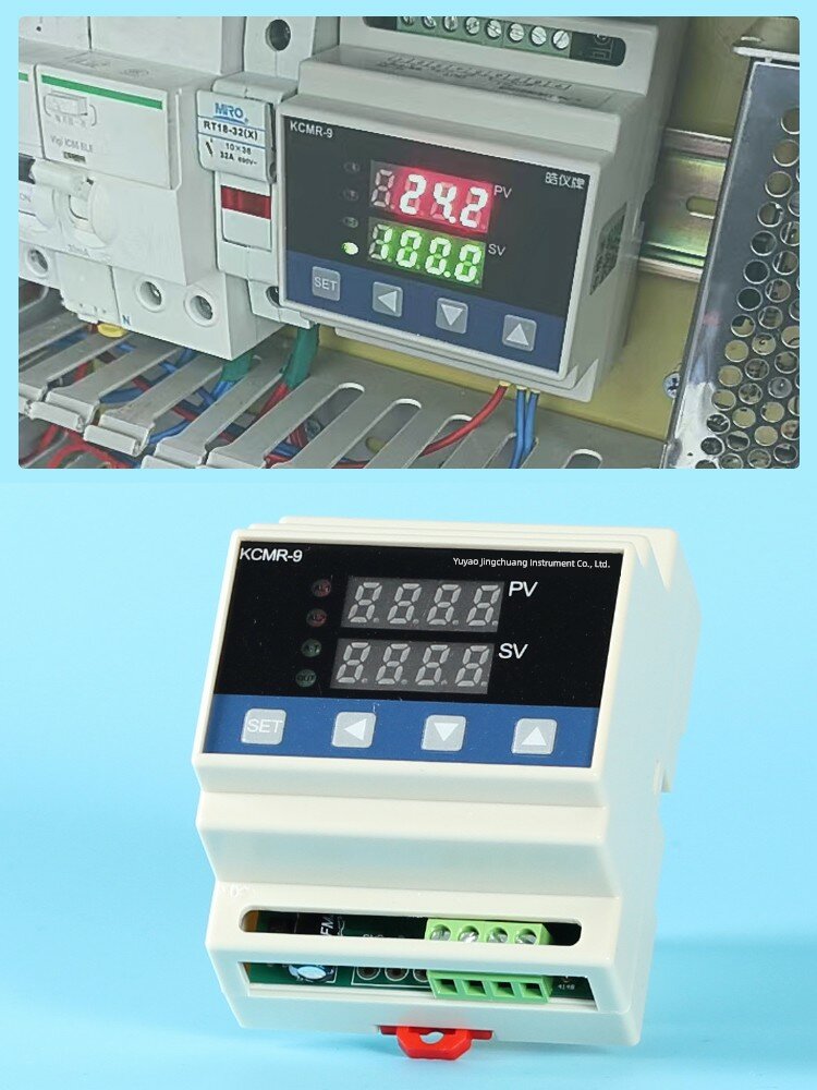 Горизонтальная установка PID-термоконтроллера с цифровым дисплеем, 16,0x8,0 см для автоматизации