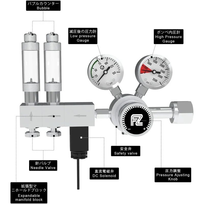 Двухступенчатый регулятор CO2 для аквариума JFENGLI, W218 EU