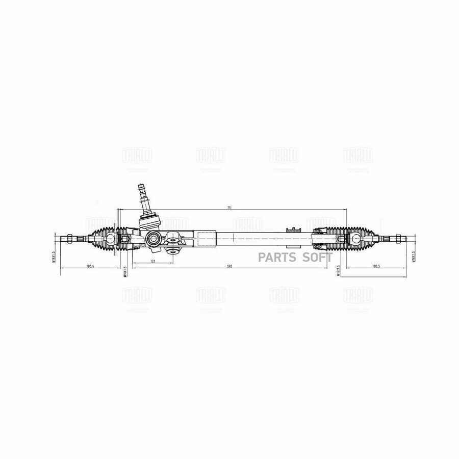 TRIALLI CR0850 Механизм рулевой (рейка) для автомобиля Kia Sportage III (10-)/Hyundai iX35 (10-) (механический)