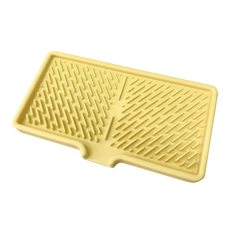 Силиконовый дренажный коврик для посуды, Yellow