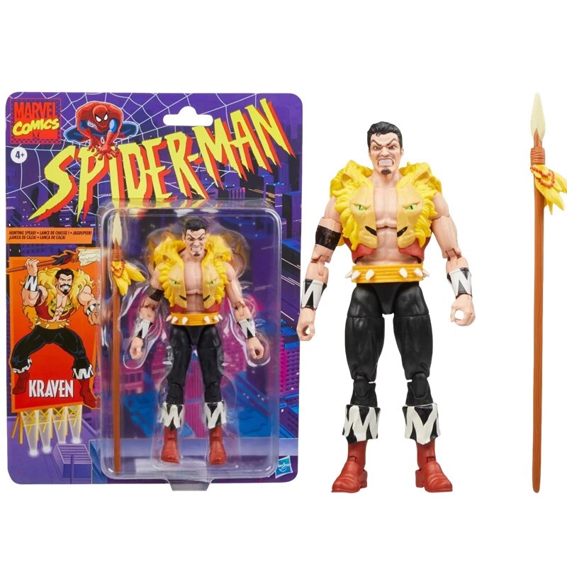 Фигурка Kraven The Hunter Marvel Spider-Man Hasbro 1/12, желтый
