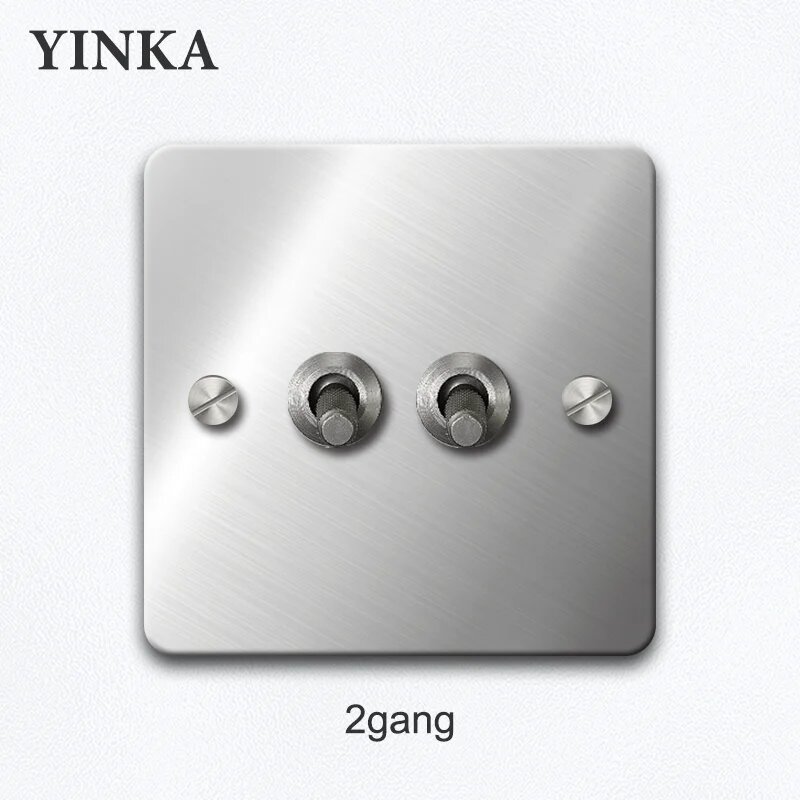 Выключатель света YNKA 2gang, матовый никель