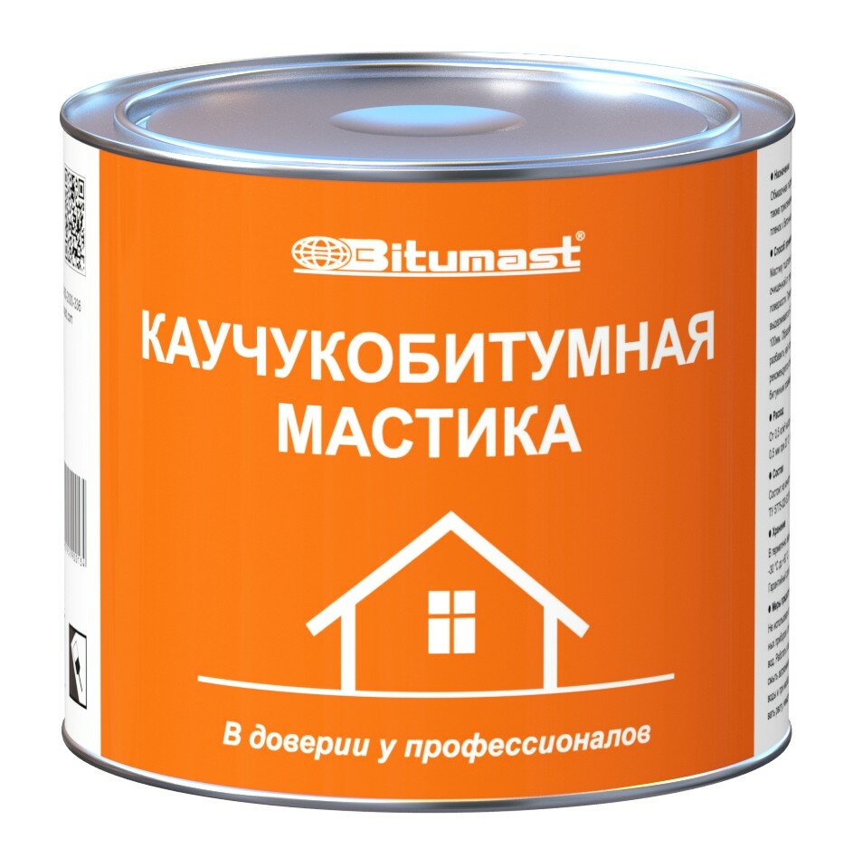 Мастика каучукобитумная 2 л/ 1,8 кг BITUMAST