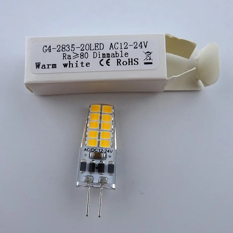 Светодиодная лампа G4 7W Natural Light, диммируемая 12-24V