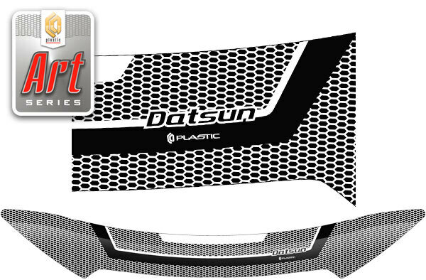 Дефлектор капота для Datsun on-DO 2014-н. в. Серия Art черная