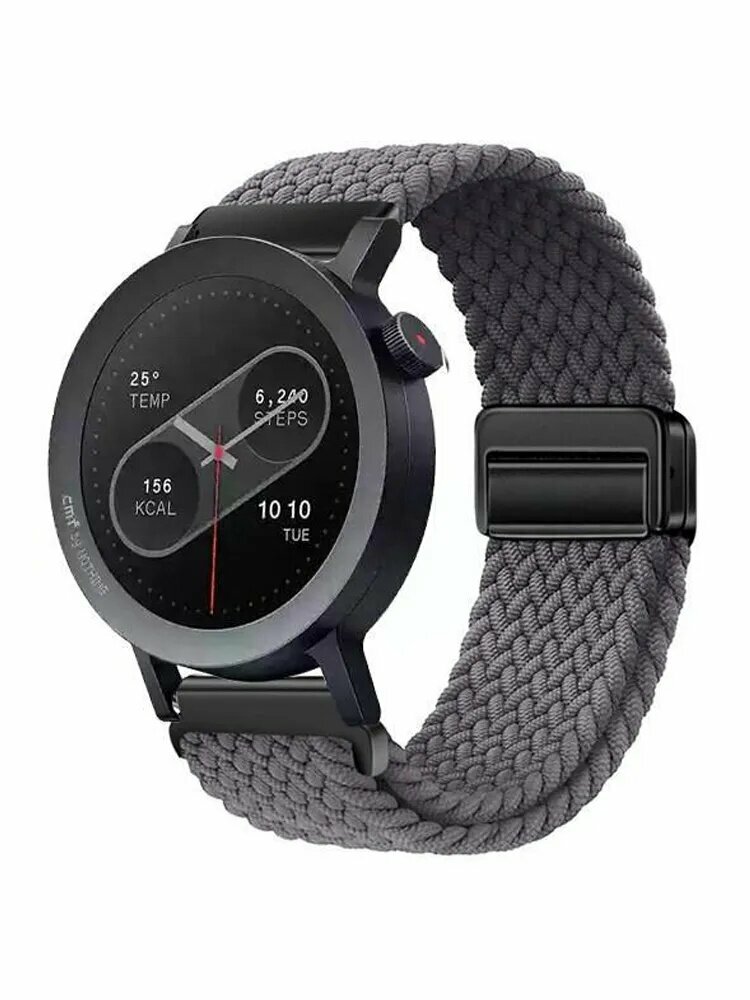 Ремешок 22мм для CMF Watch 3 Pro /CMF Watch Pro 2/CMF by Nothing Watch Pro, Магнитный нейлоновый браслет-липучка , Быстросъемный, регулируемый, удобный