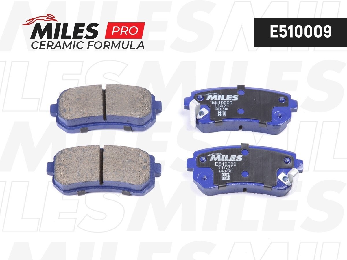 MILES Колодки тормозные задние (Смесь CERAMIC серия PRO) KIA CEED/RIO/SPORTAGE/HYUNDAI ACCENT/i20/i30/ix35 (TRW GDB3421) E510009