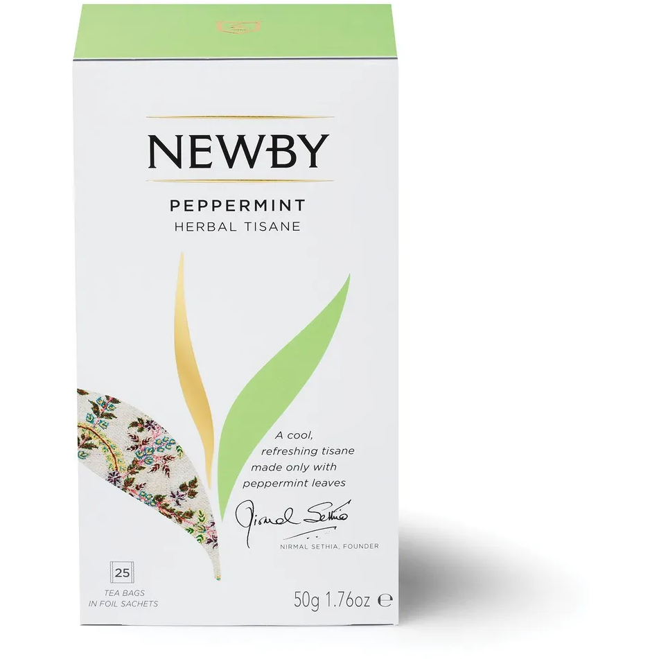 Чай пакетированный Newby Мята Перечная, 25 пакетов на чашку, 50 грамм
