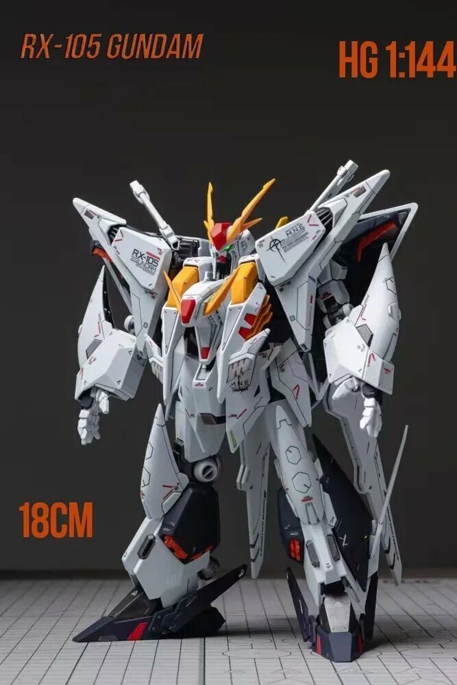 HG 1:144 RX-105 Gundam, Mobile Suit Gundam Hathaways Flash, Высококачественная модель, Поставляется с бесплатными наклейками