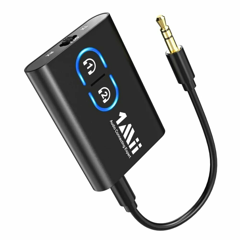 1Mii Bluetooth 5.3-передатчик-приемник для телевизора и беспроводных наушников, Dual Link AptX Adaptive/Low Latency/HD Audio, вспомогательный адаптер