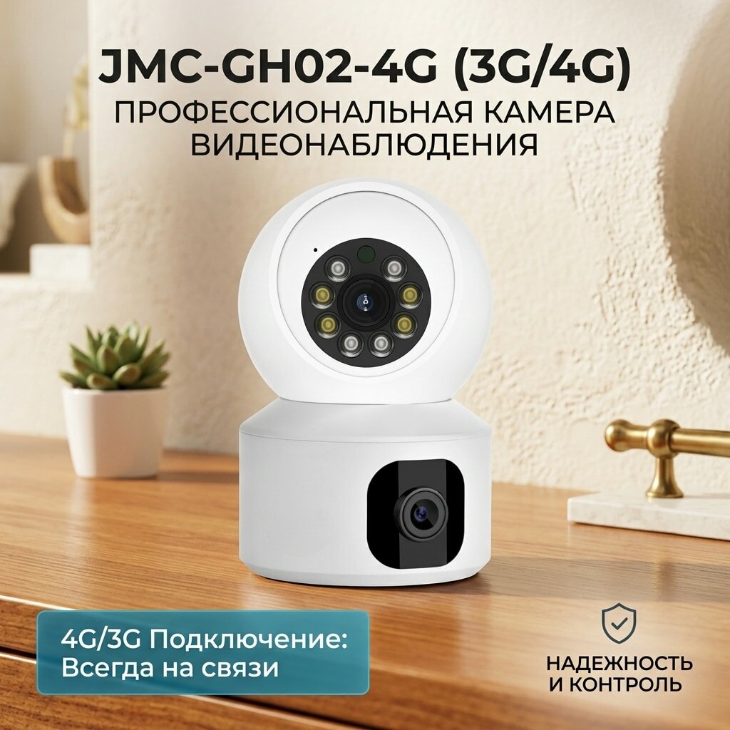 Беспроводная 3G/4G миниатюрная IP камера JMC-GH02-4G - 2mp