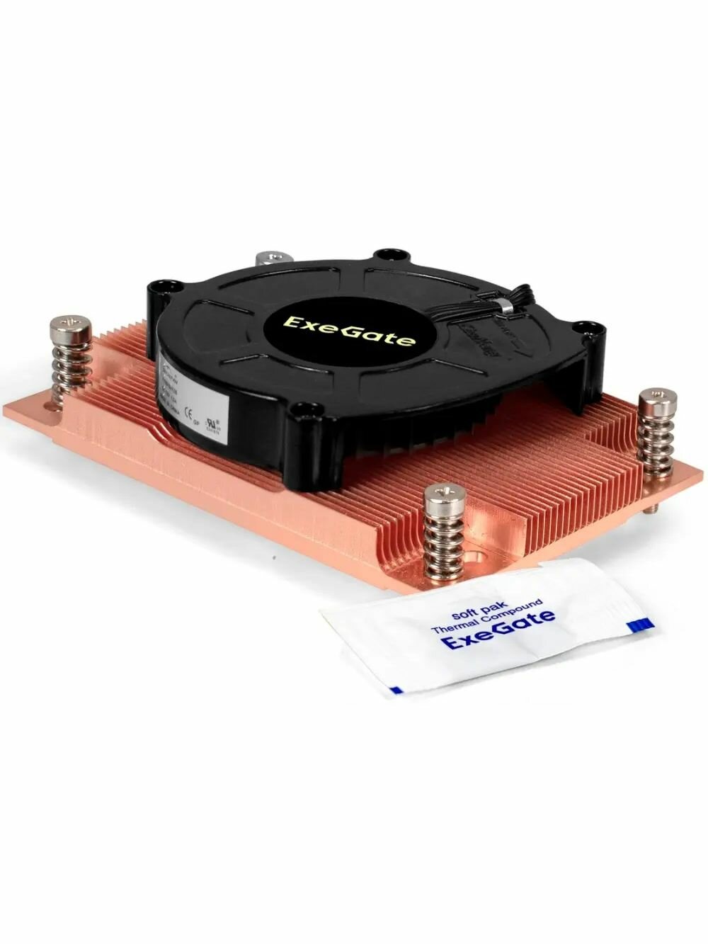 Кулер для процессора ExeGate ESNK-P0062AP4v2. PWM.1U. SP3. Cu EX297634RUS