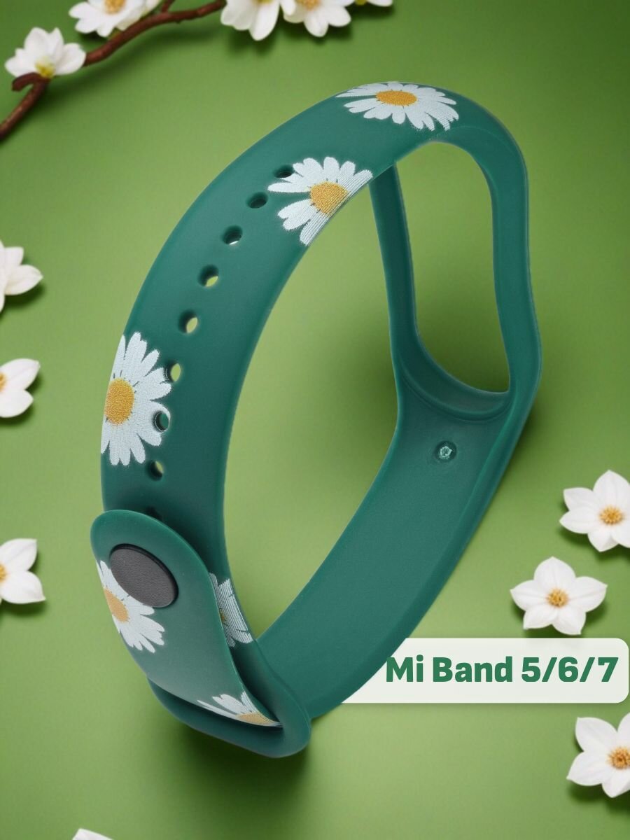 Ремешки с рисунком для Xiaomi Mi Band 5/6/7