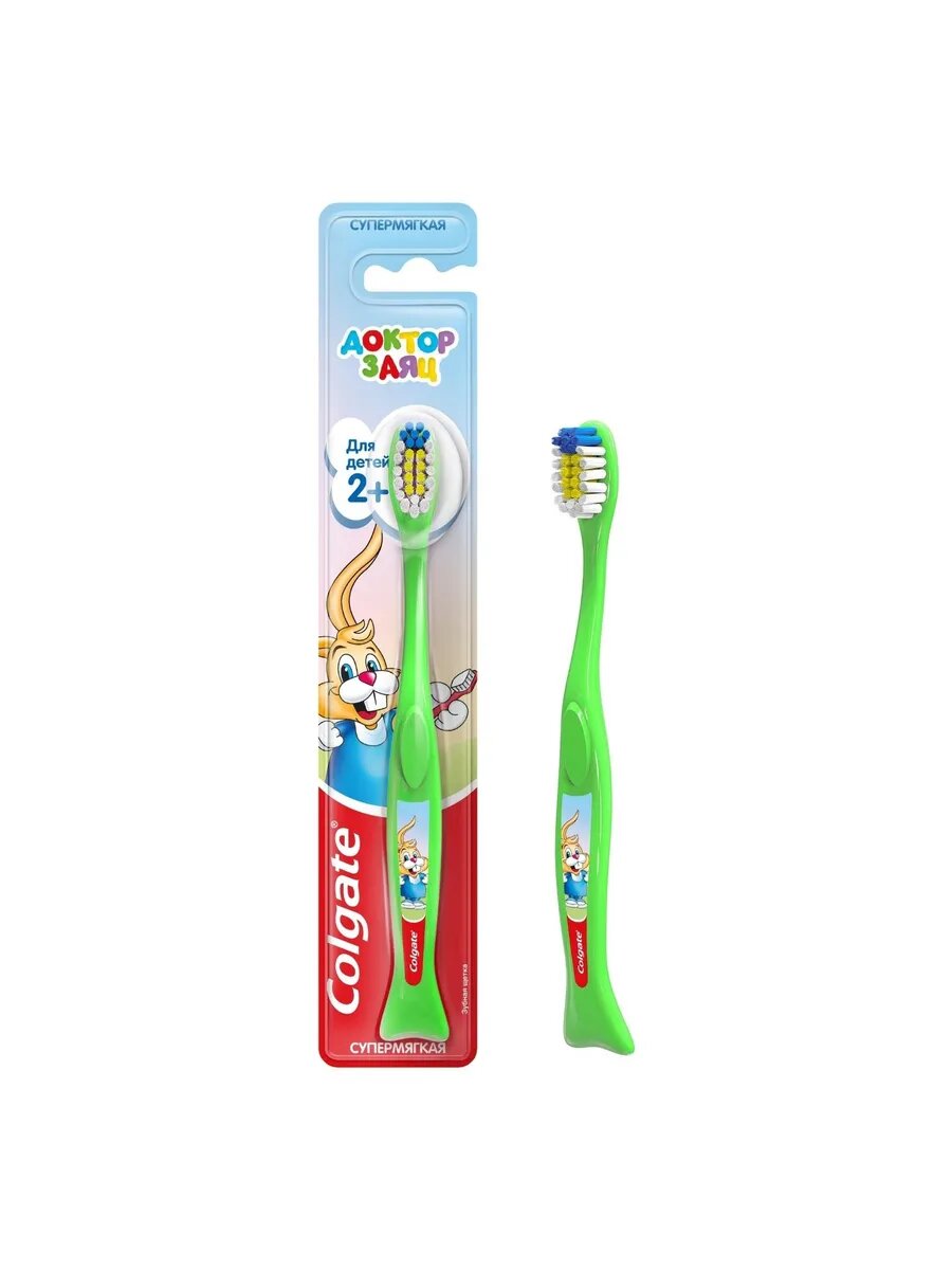 Зубная щетка детская Colgate Доктор заяц супермягкая в ассор