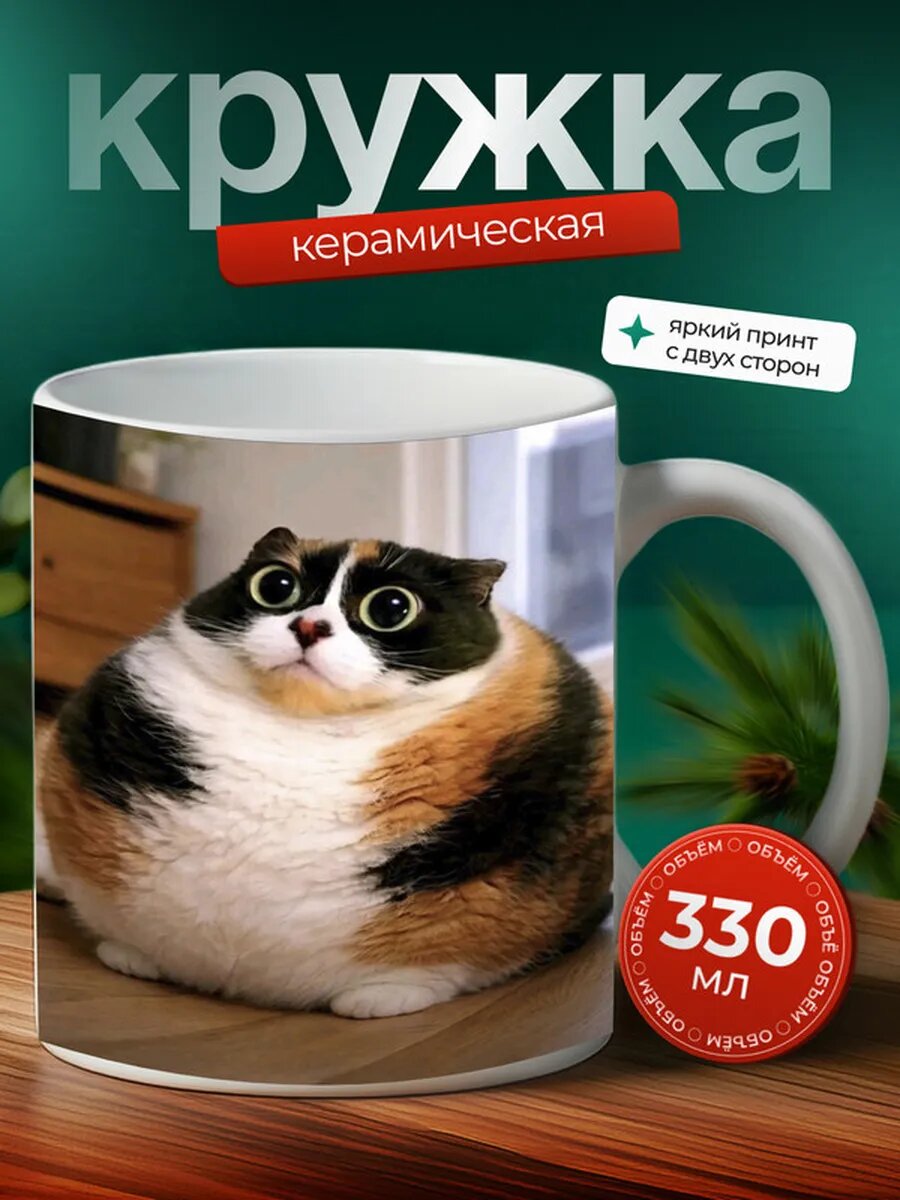 Кружка Золотистый бомбей кот,