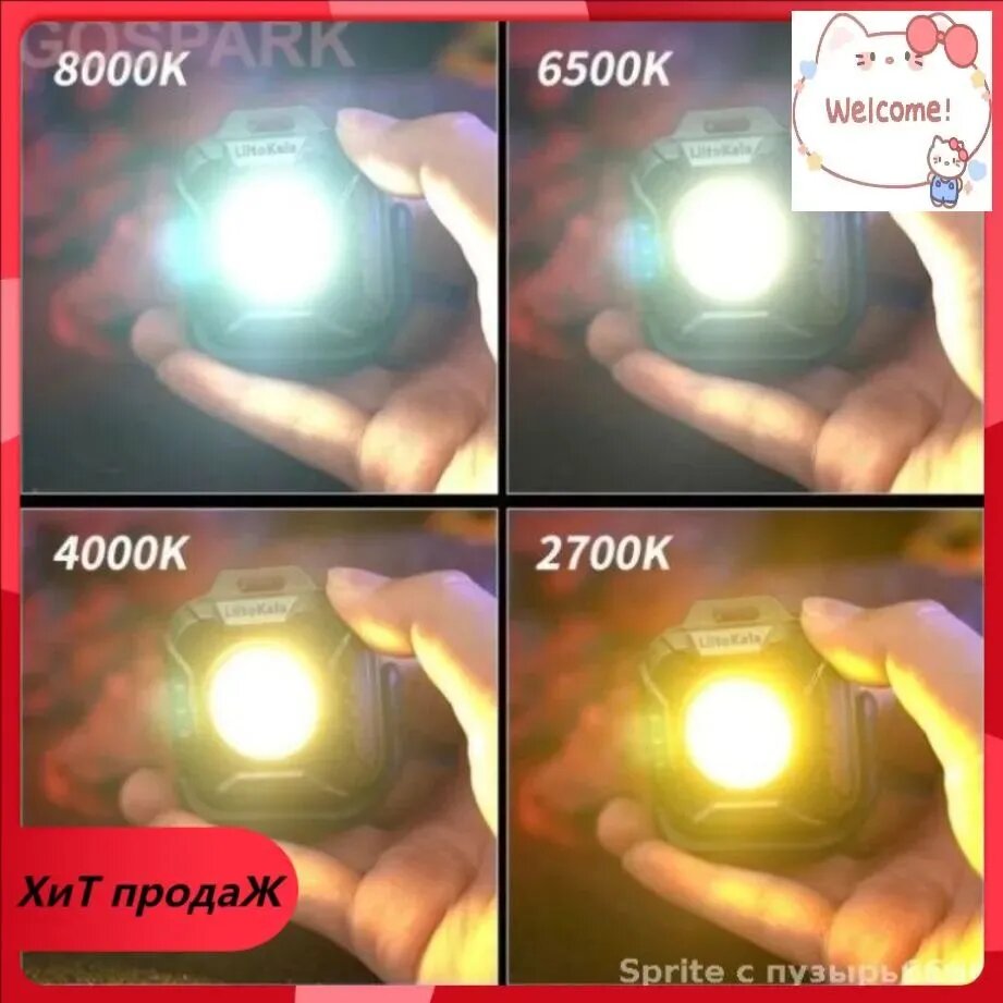 Фонарь-прожектор LiitoKala Type-C Charging Work Lights COB:500LM 60mm Mini Lamp LF-986 — фото 1