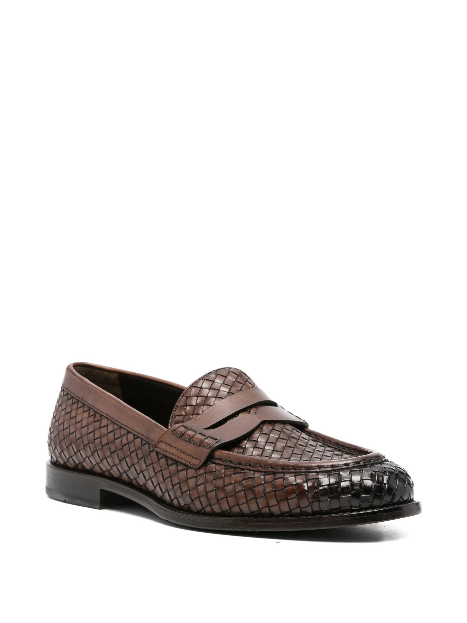 Лоферы  Woven leather loafers, размер 41, brown — фото 1