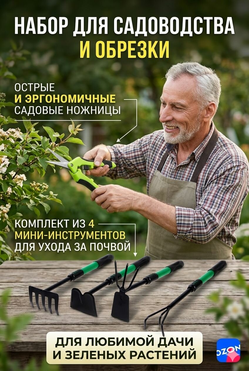 Набор садовых инструментов,7шт