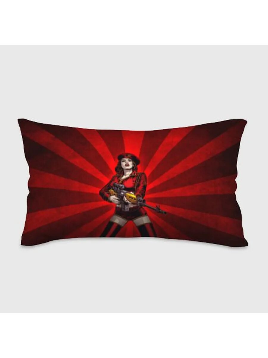 Red alert girl Подушка