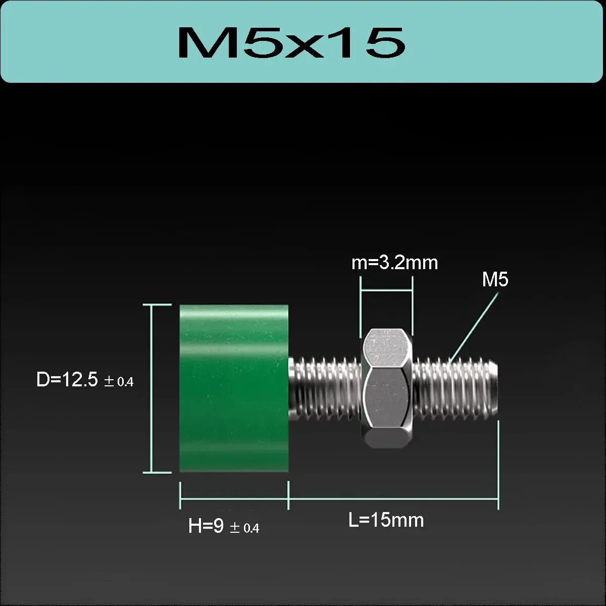 Стопорный болт M5x15, Цвет: 2pcs