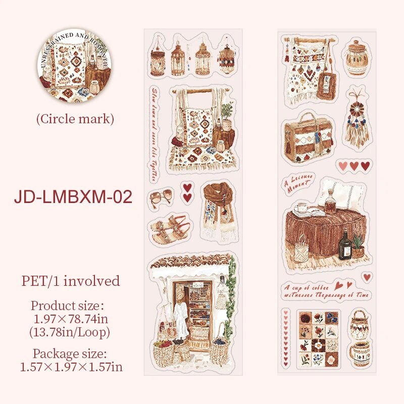 Стикеры Jianwu JD-LMBXM-02, романтические
