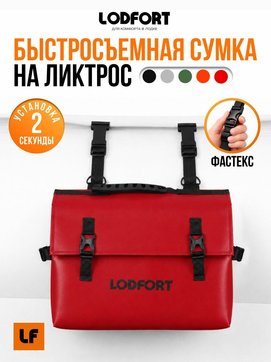 Быстросъемная сумка на ликтрос LODFORT крепление фастекс за 2 секунды, водостойкая