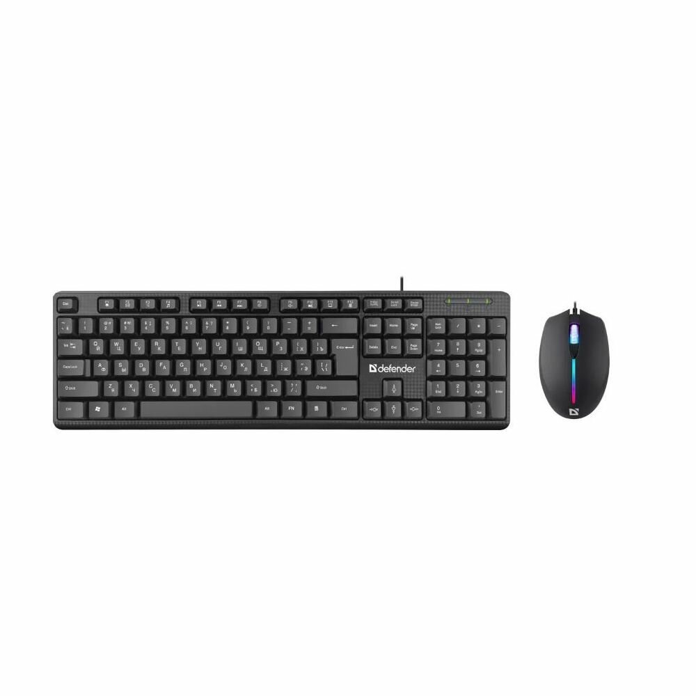 Комплект клавиатура+мышь проводной DEFENDER Triumph (Триумф) C-991 черный (USB, 1600dpi) (45991)