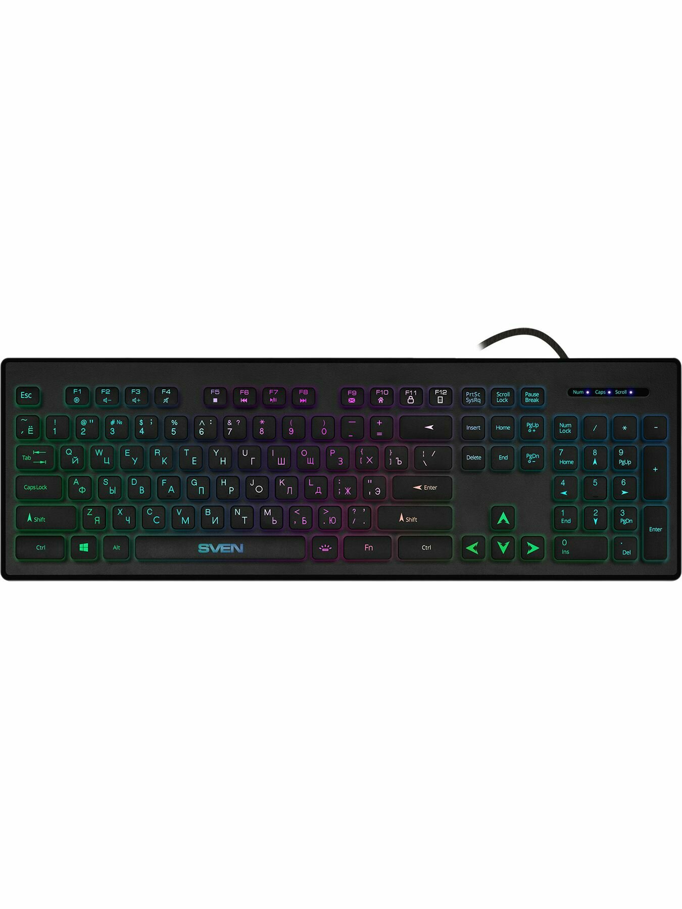 Клавиатура SVEN KB-C7500EL, проводная, USB