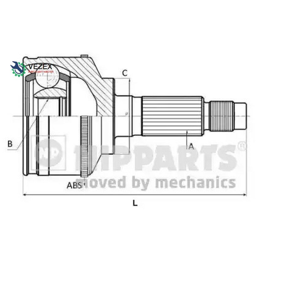 NIPPARTS N2820311 ШРУС наружный
