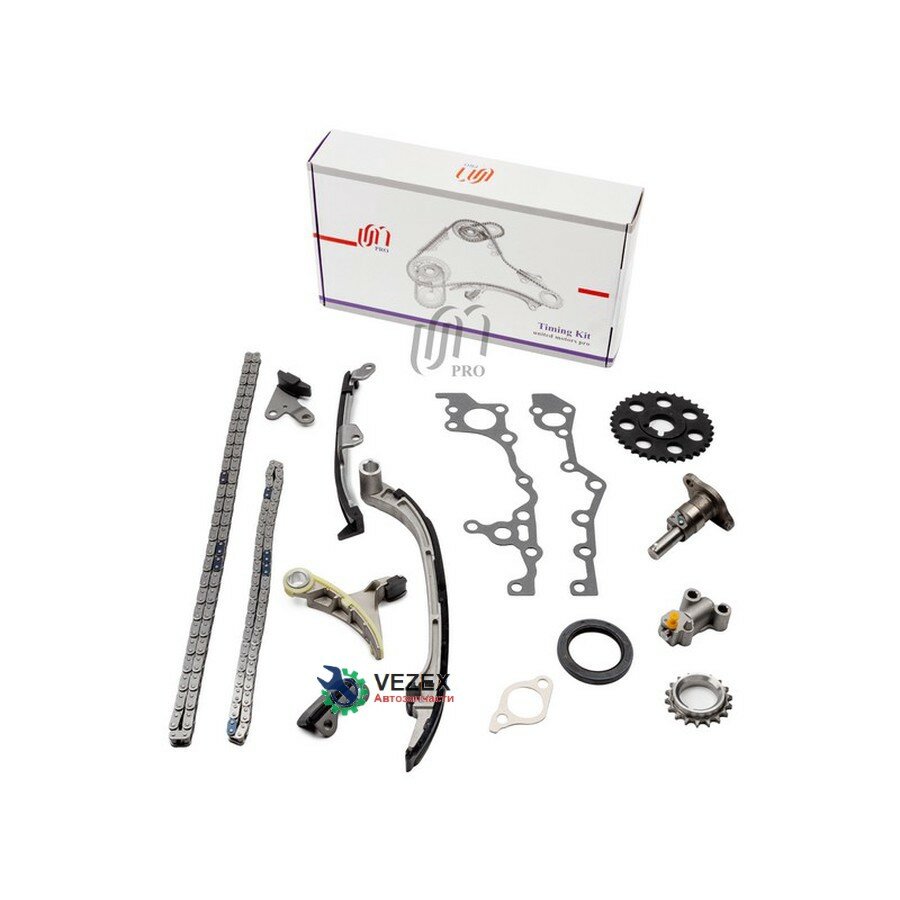 UMPRO 43-CDC151 Комплект ГРМ 3RZ-FE 2,7L (2-цепи+ натяжители+ успокоители, звездочки КВ/РВ)