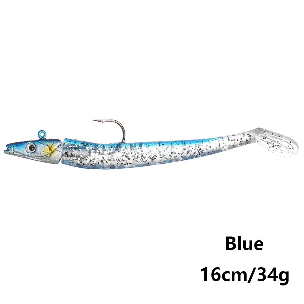 Силиконовый воблер Biomimetic Eel 10г/19г/34г Blue - 34g