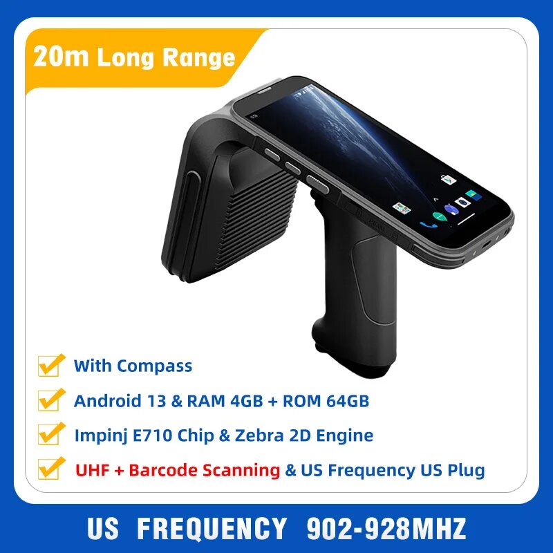 Chainway C5 UHF RFID считыватель UHF Zebra 2D (US)