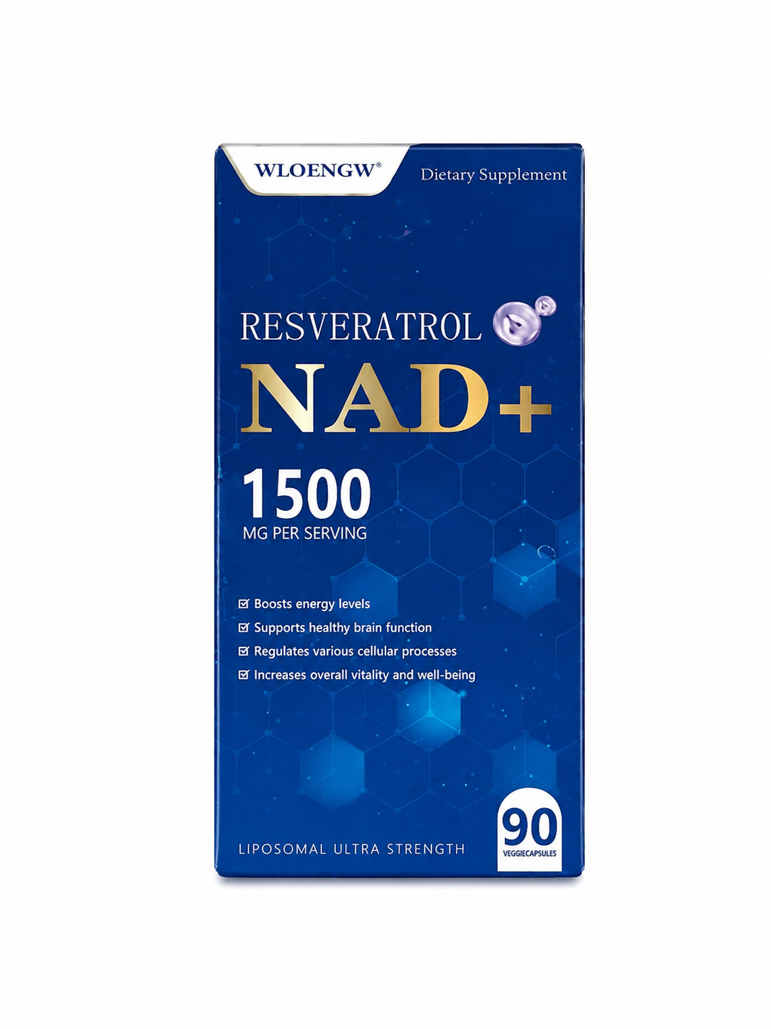 NAD+ (над), 90 капс/, для омоложения организма, повышения выносливости и улучшения метаболизма