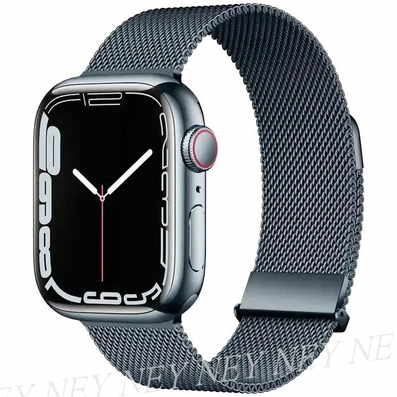 Металлический ремешок Milanese Loop для Apple Watch 49 41 44 42 40 38 mm