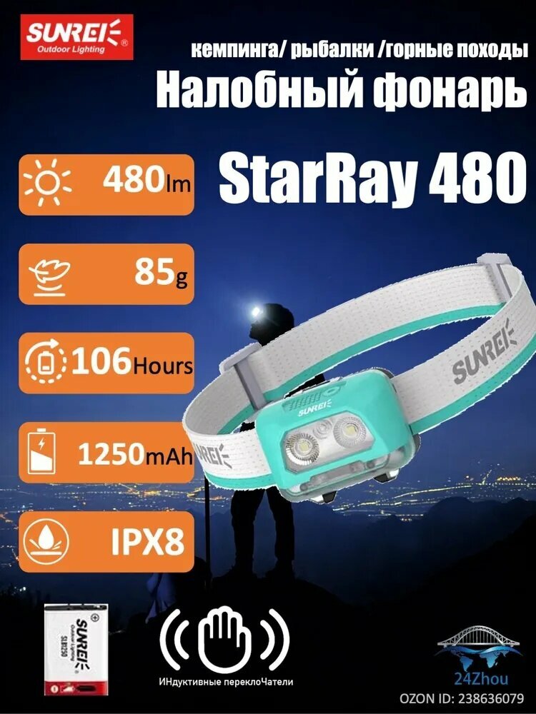 Sunrei Налобный фонарь