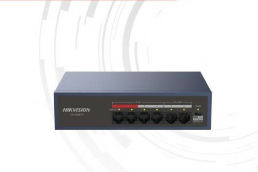 POE коммутатор Hikvision DS-XS06-P 4+2 c функцией Extended POE