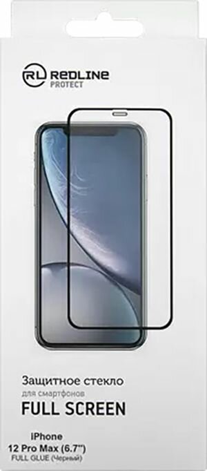 Защитное стекло Red Line Full Screen для iPhone 12 Pro Max Black